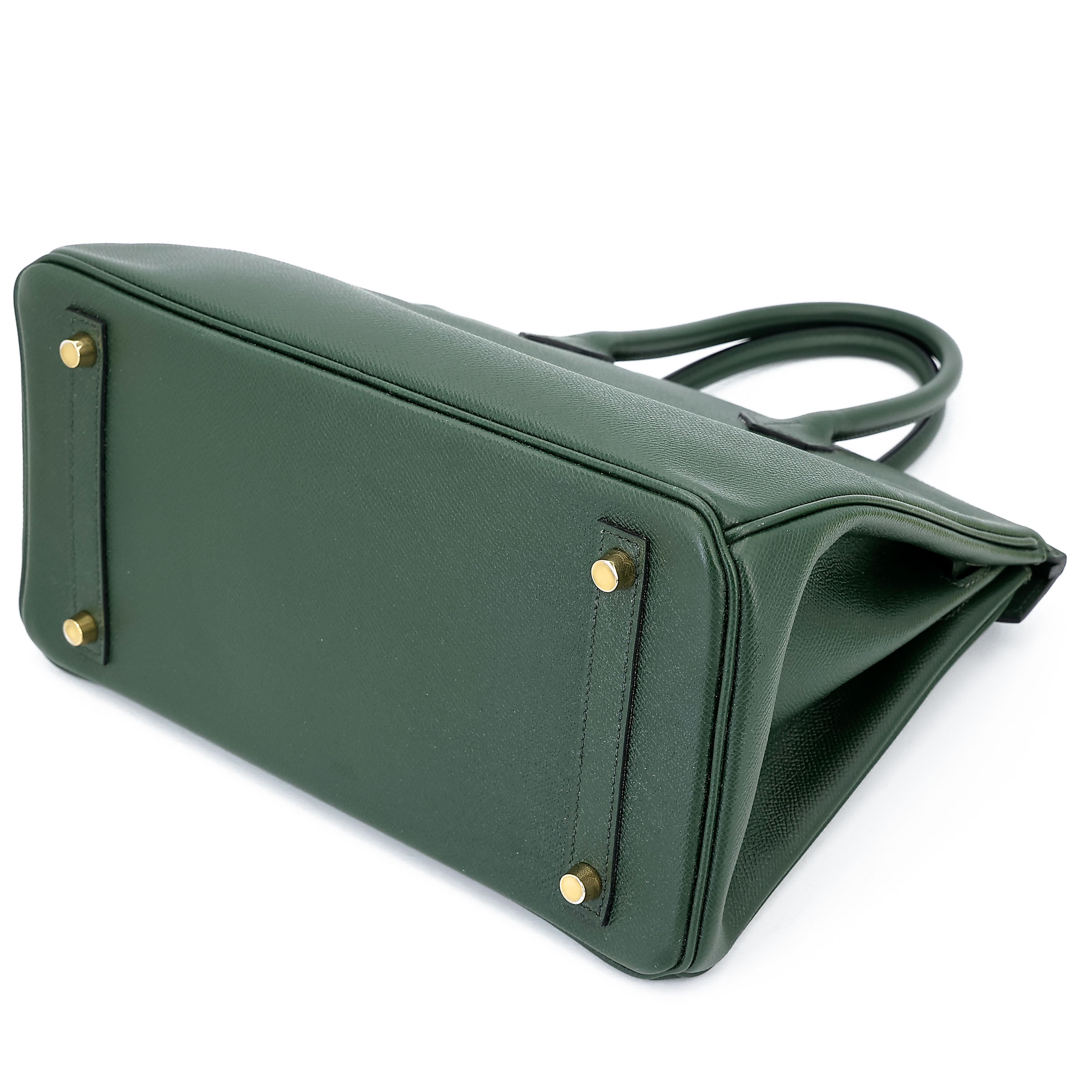 Very Good ( Rank A) HERMÈS Birkin 30 Vert Anglais (2Q) Epsom Gold hardware Square R (2014 ...