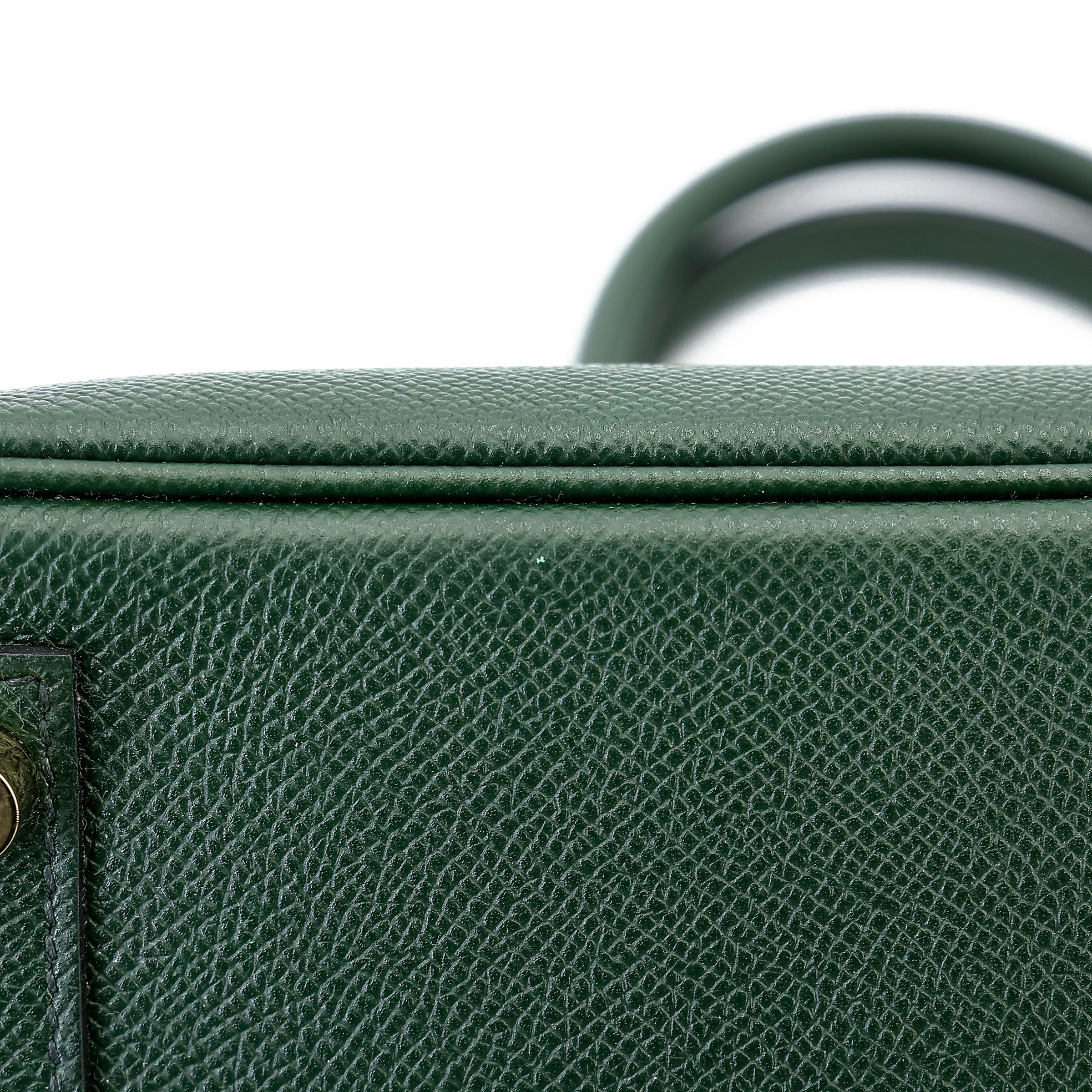 Very Good ( Rank A) HERMÈS Birkin 30 Vert Anglais (2Q) Epsom Gold ...