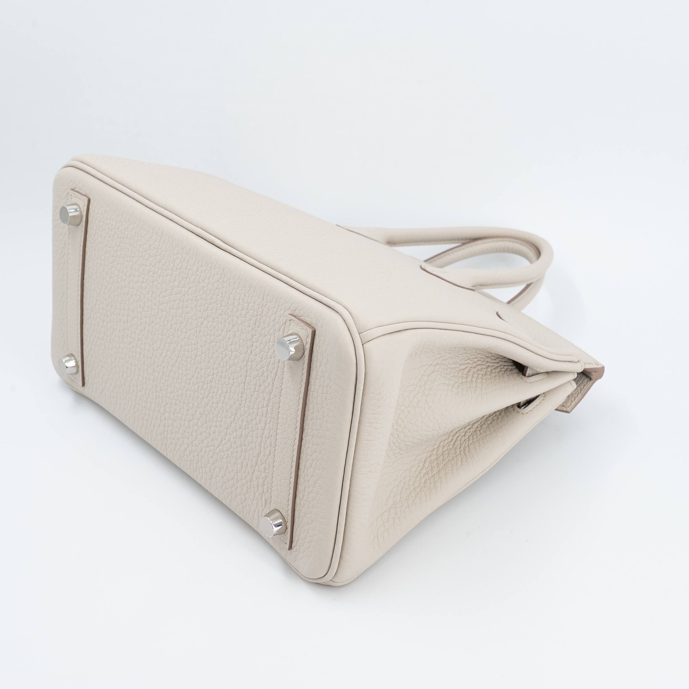 Brand New ( Rank N ) HERMÈS Birkin 25 Beton (8L) Togo Palladium ...